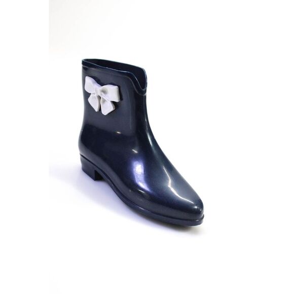 Mei | Shoes | Mei Womens Rubber Bow Detail Slip On Ankle Rain Boots ...
